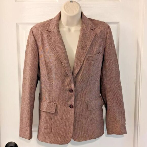 Evan Picone | Jackets & Coats | Evan Picone Burgundy Vintage Wool ...